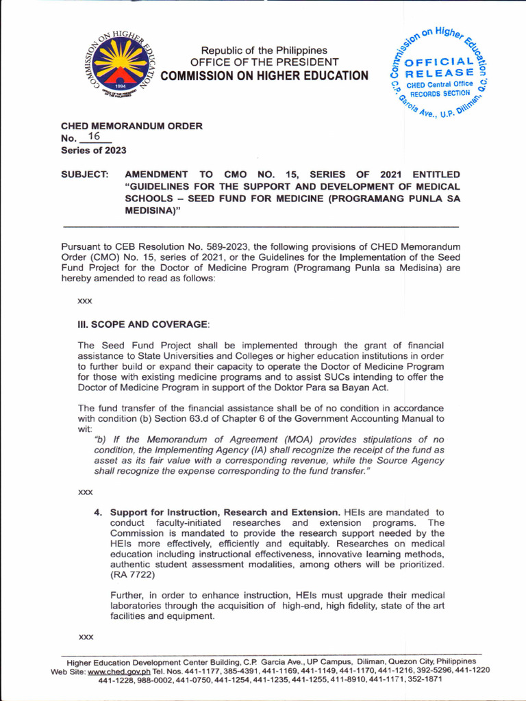 Cmo No. 16 S. 2023 | PDF