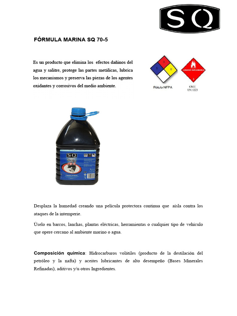 3.Formula-marina-Ficha-Tecnica SQ 70_5 GALON | PDF