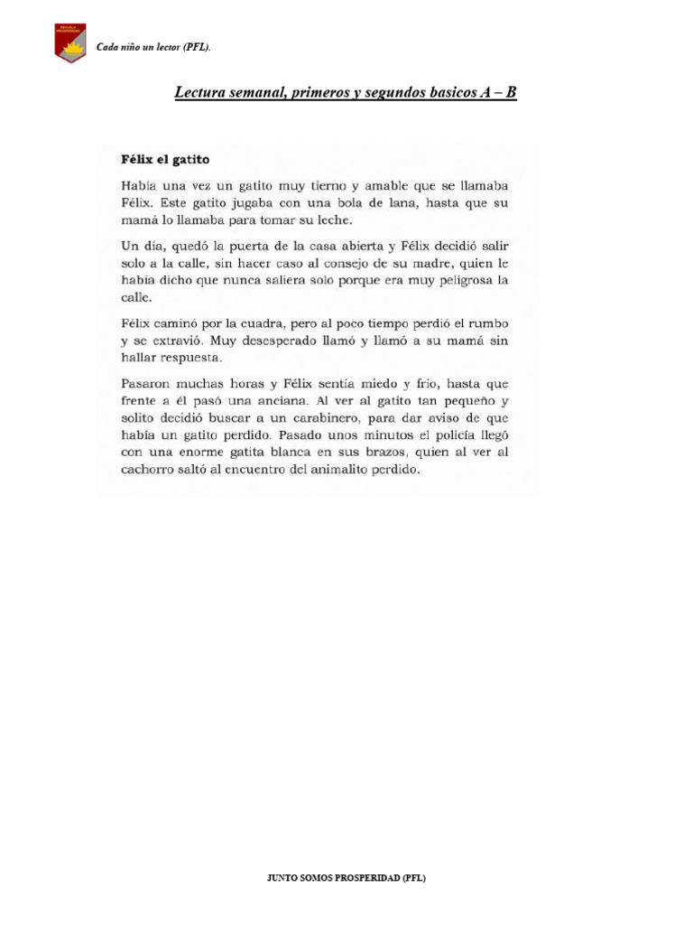 Actividades de Lectura para 1° y 2° Básico | PDF | Pedagogía | Lectura (proceso)