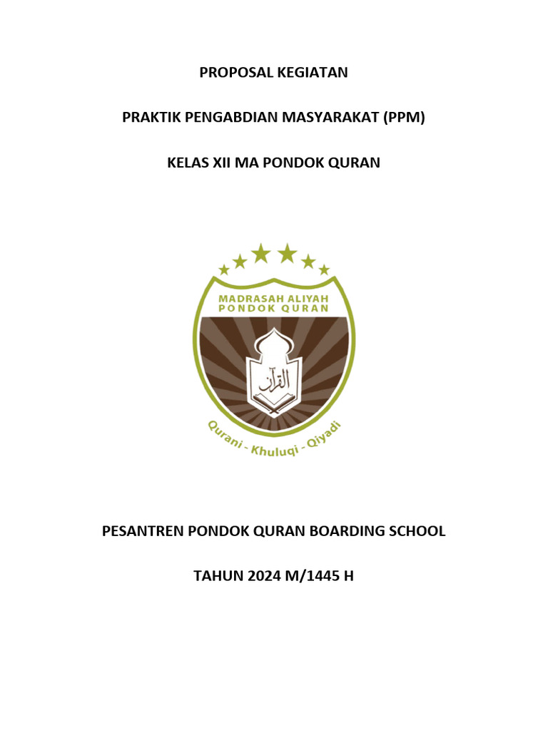 PROPOSAL KEGIATAN PPM-Sani | PDF