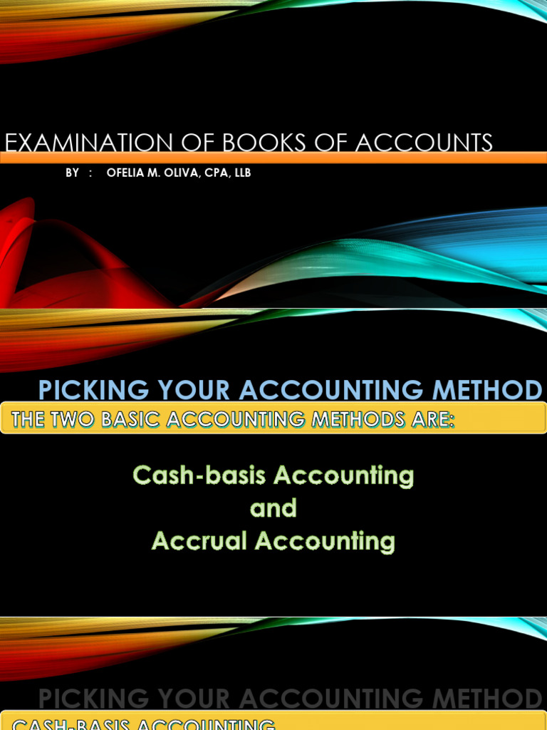Examination of Books of Accounts | PDF | Debits And Credits | Bookkeeping