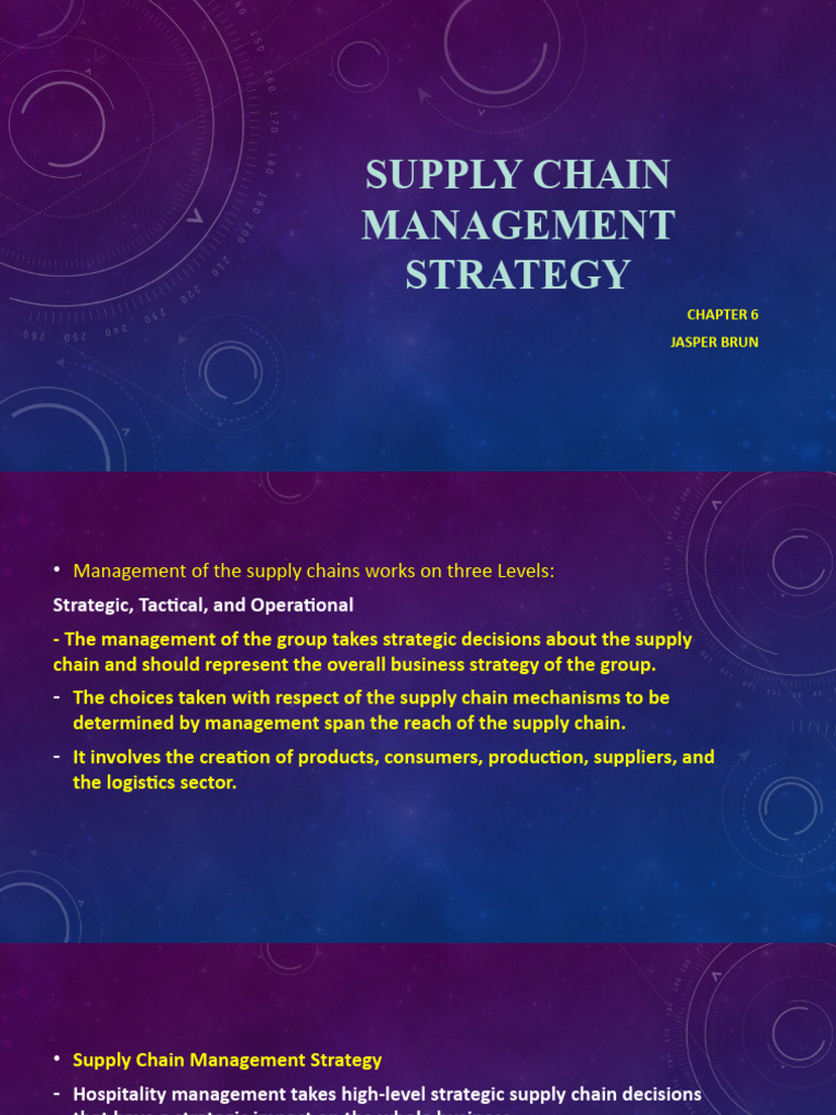 Chapter 3 Supply Chain | PDF | Supply Chain | Strategic Management