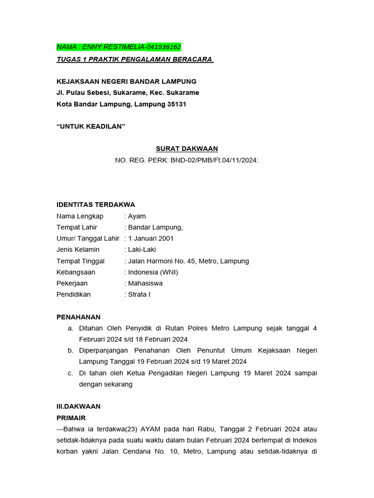 Tugas 1 PBB - Enny | PDF