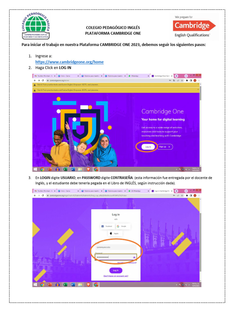 PLATAFORMA CAMBRIDGE ONE- TUTORIAL PRIMARIA | PDF PLATAFORMA CAMBRIDGE ONE- TUTORIAL PRIMARIA | PDF