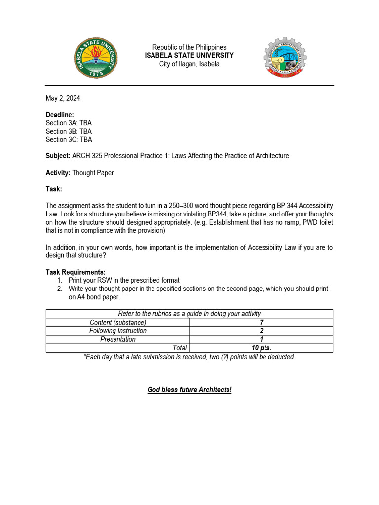 Arch 325 Abc Thought Paper | PDF