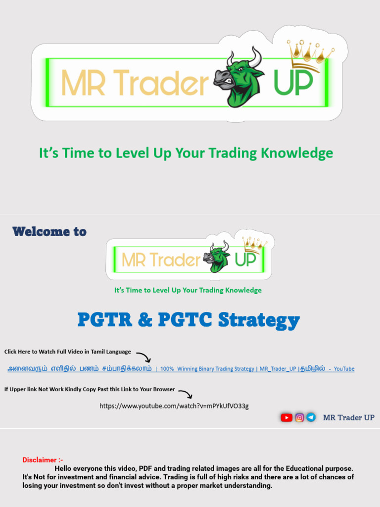 Tamil Binary Trading Guide | PDF | Candle | Investing
