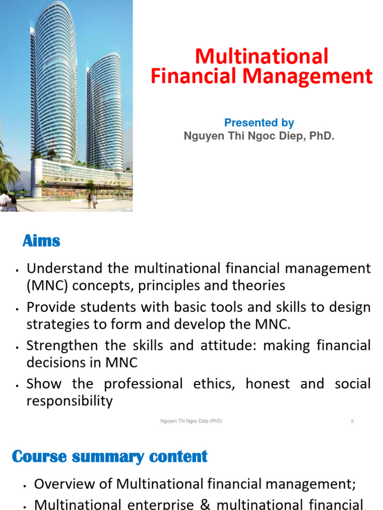MNC FM - Chap 0 - Course Introduction - mainPDF | PDF | International ...