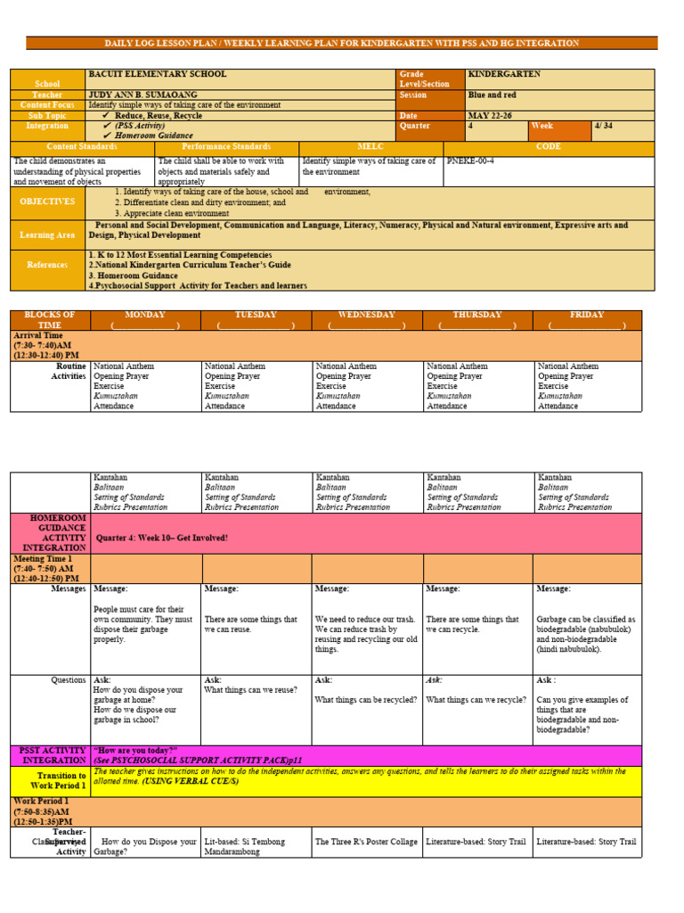 Q4-Week4 or Week 34 - Wlp-Dll-With PSS and HG Integration | PDF | Learning | Question