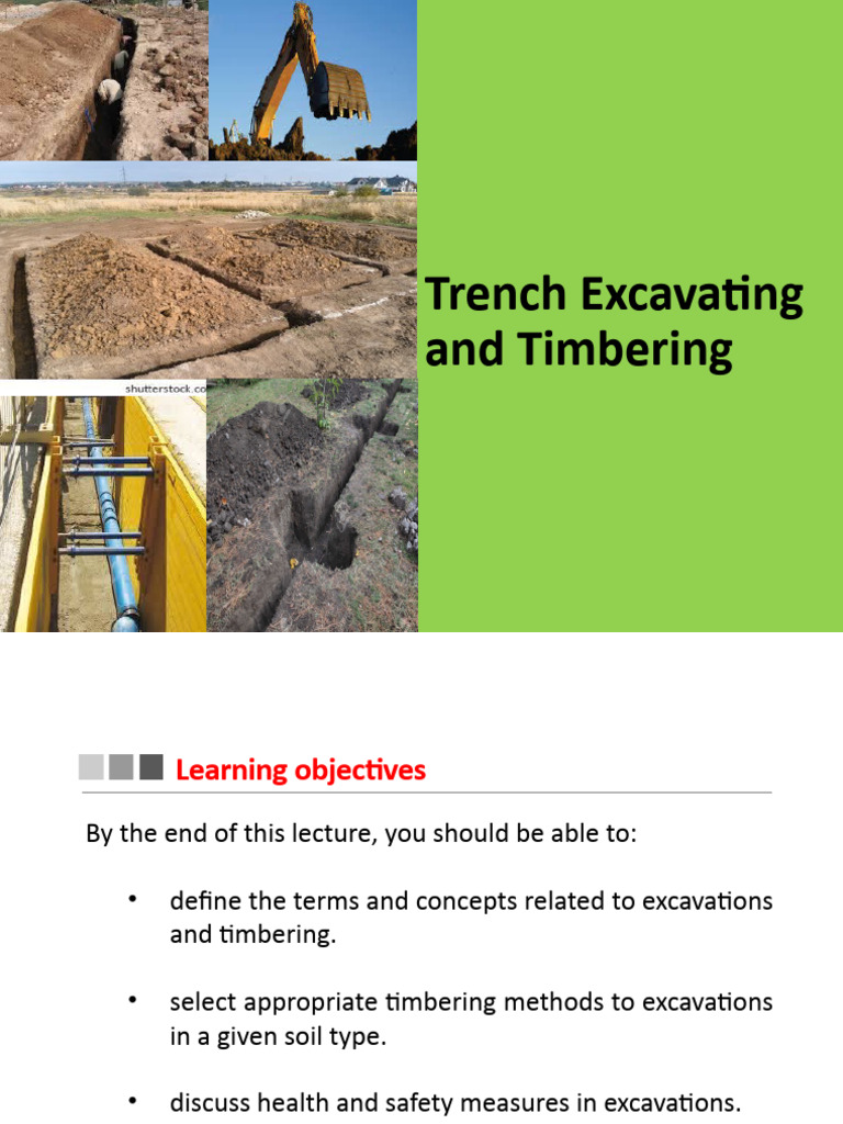 07 Trench Excavating &timbering | PDF | Occupational Safety And Health ...