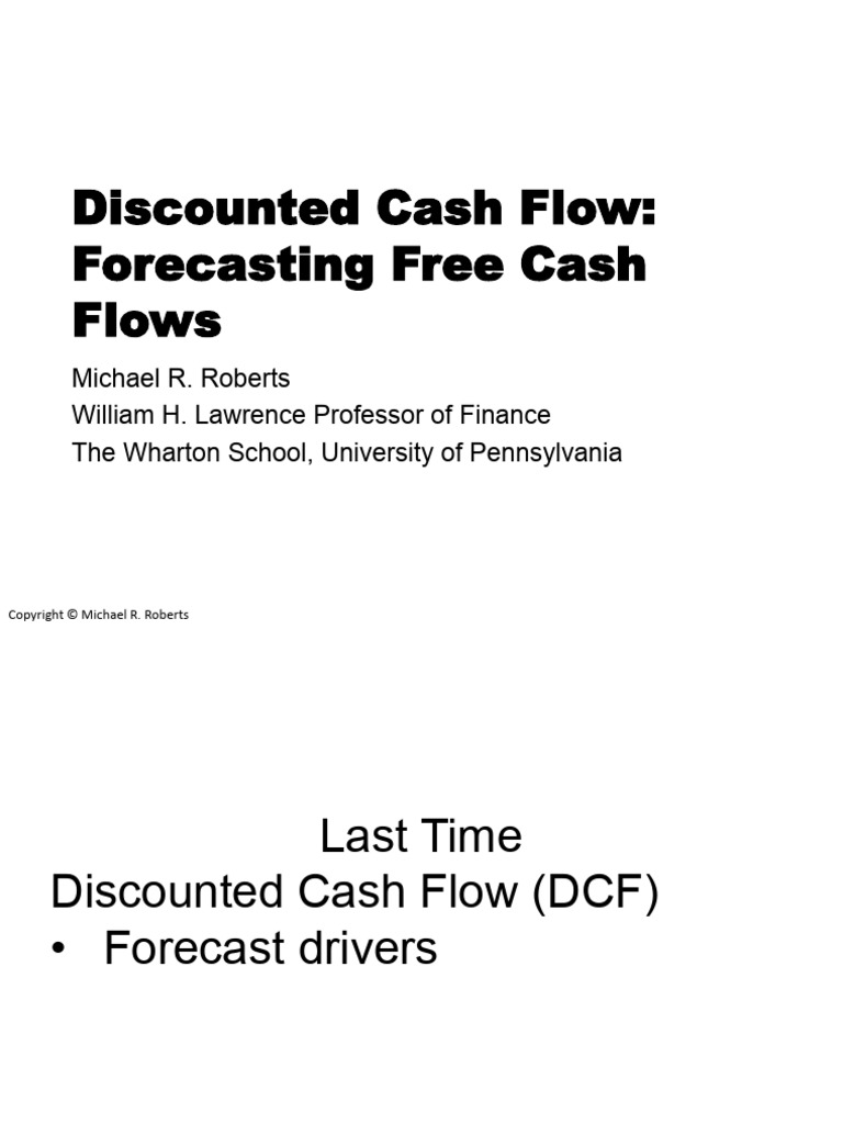 DCF - Forecasting Free Cash Flows - White Slides - V2.0 | PDF | Expense | Capital Expenditure