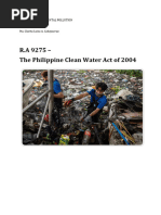 Ra 9275 - Philippine Clean Water Act | PDF | Water Pollution | Water ...