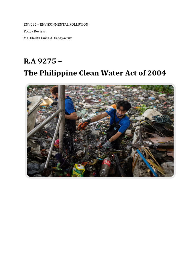 CABAYACRUZ - Policy Review | PDF | Water Pollution | Water Quality