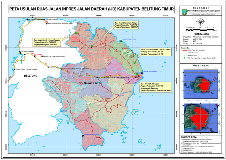 Peta Infrastruktur Kabupaten Belitung Timur | PDF