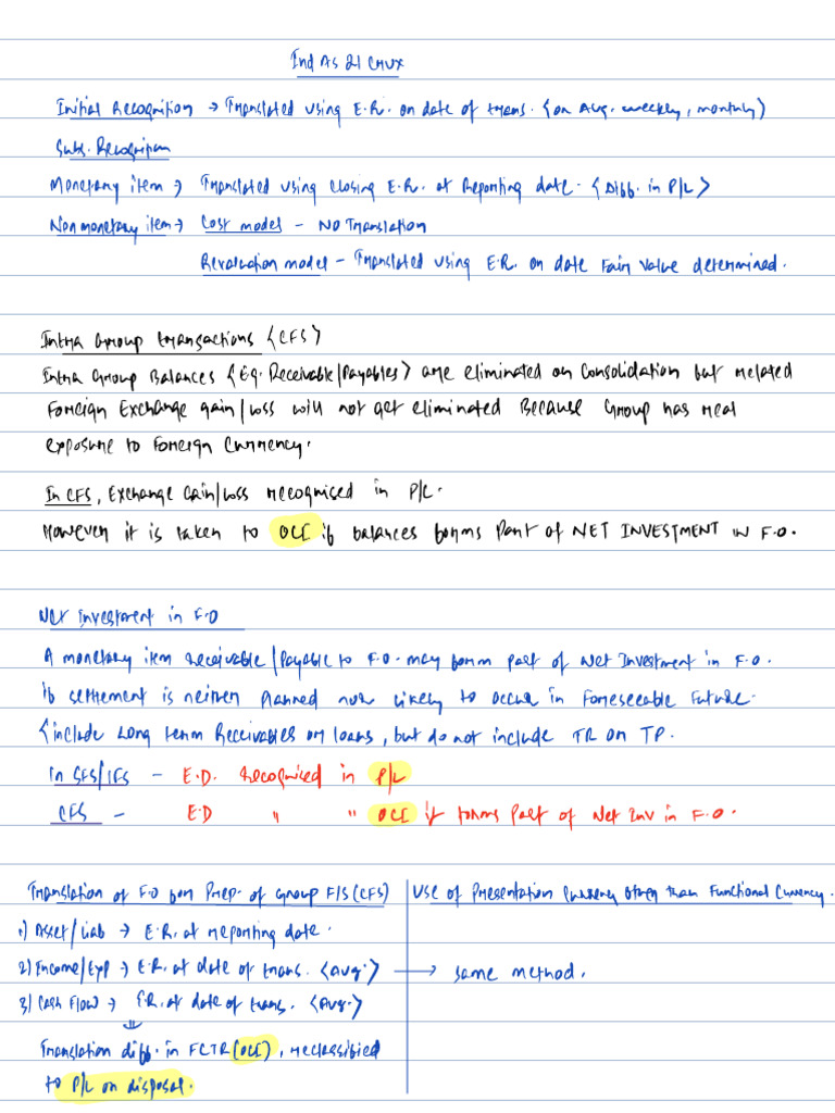 Ind as 21 | PDF | Currency | Cash