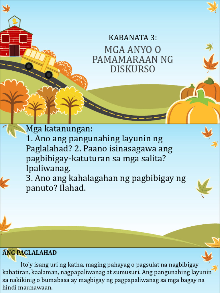 Mga Anyo o Pamamaraan NG Diskurso Group 3 | PDF