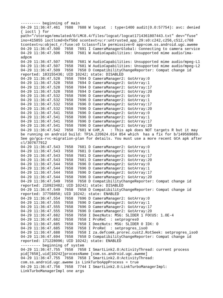Log Cat 1714361807443 | PDF | Java (Programming Language) | Computer Science