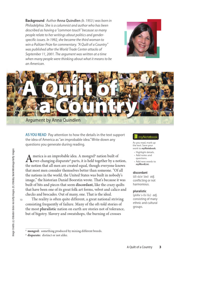 A Quilt of A Country | PDF | Argument | Reason