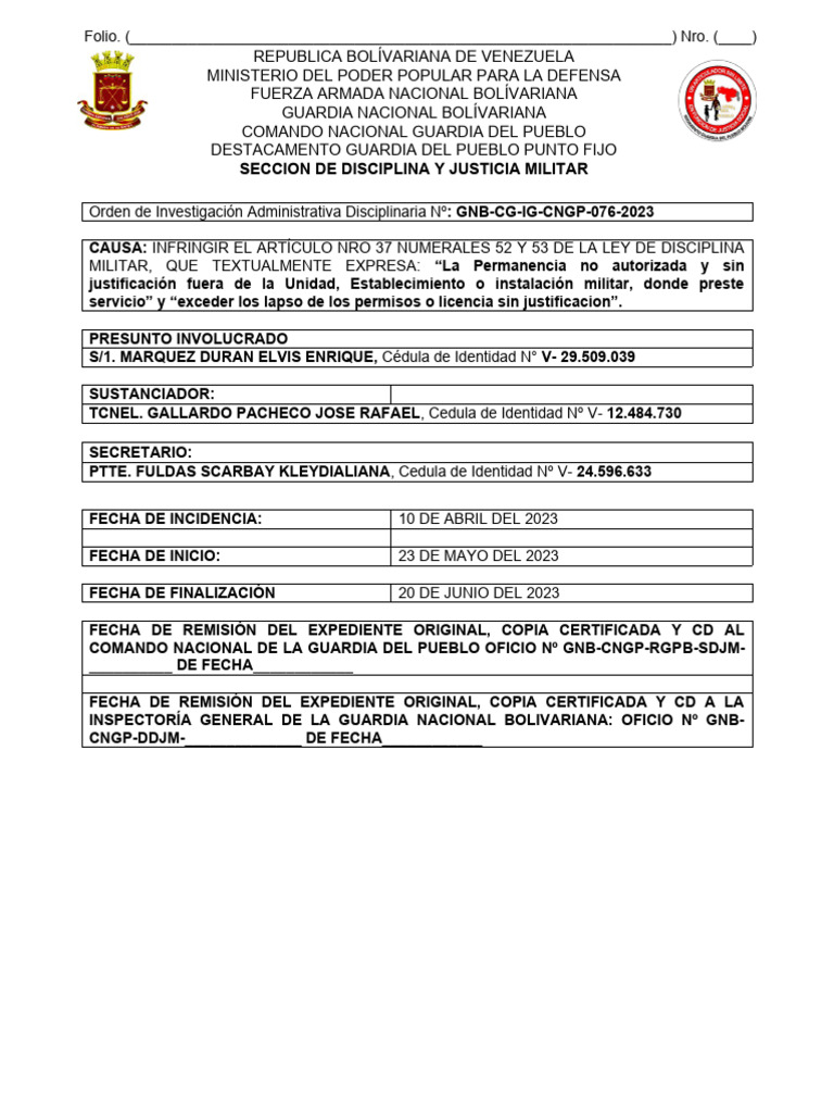 Mini Expediente s1 Marquez Duran | PDF | Disciplinas | Documento de identidad
