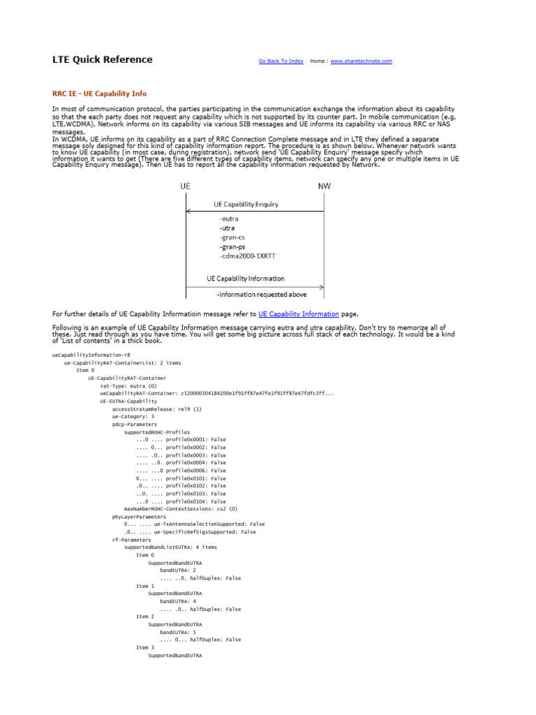 UE Capability Info | PDF | Information | Telecommunications