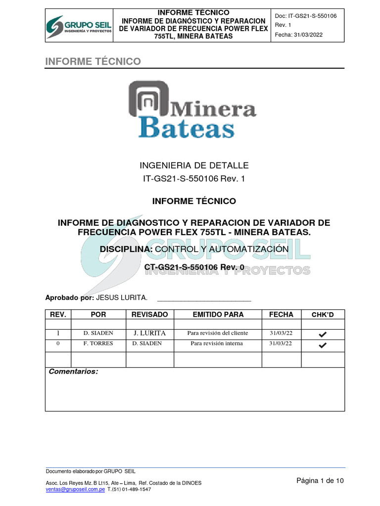 Diagnóstico y Reparación VDF PowerFlex 755TL | PDF | Ingenieria ...