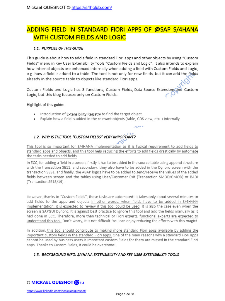 Adding Field in Standard Fiori Apps | PDF | Windows Registry | Computing