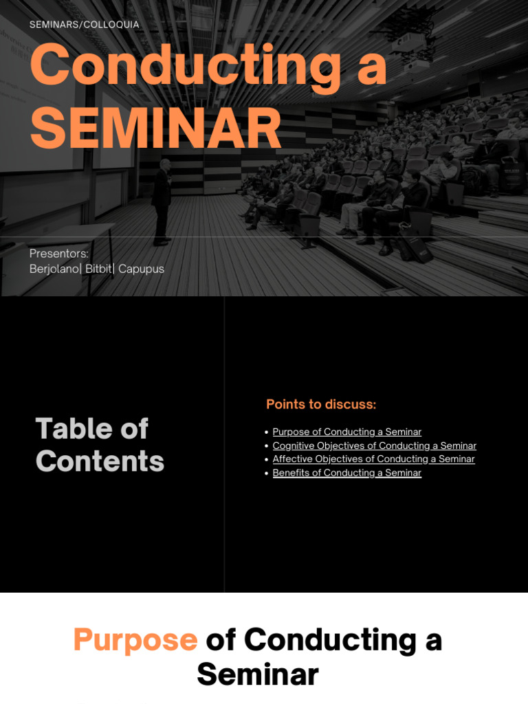 Group 3 - Conducting Seminar | PDF