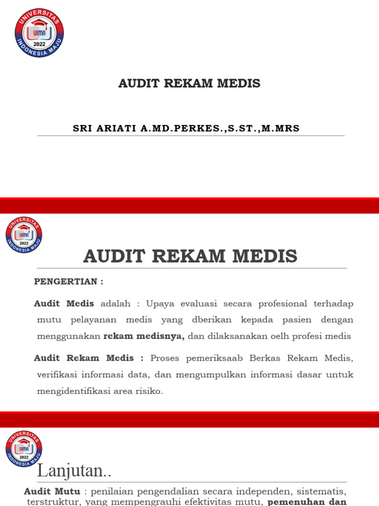 Audit Rekam Medis PT 1&2 | PDF