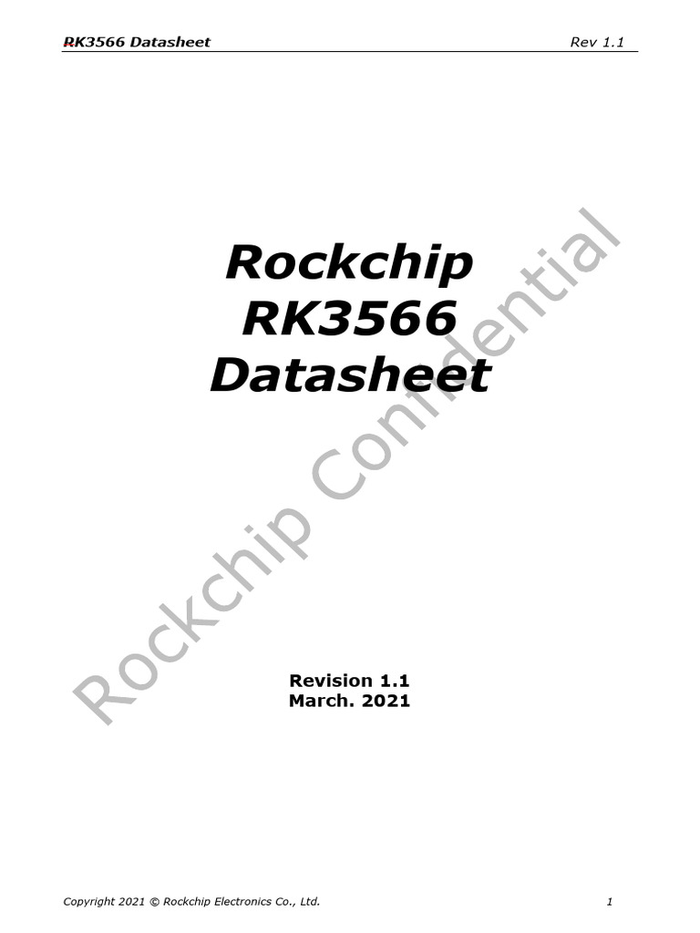Rockchip RK3566 Datasheet V1.1 | PDF | Flash Memory | Analog To Digital Converter