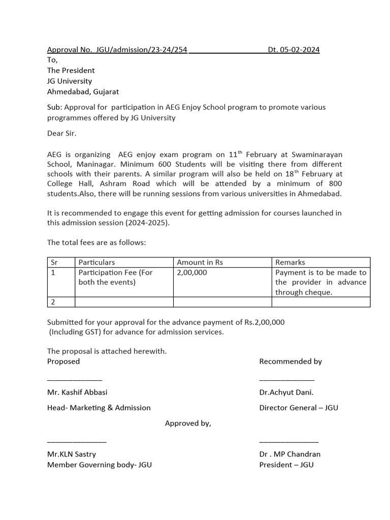 AEG Enjoy Exam Program | PDF