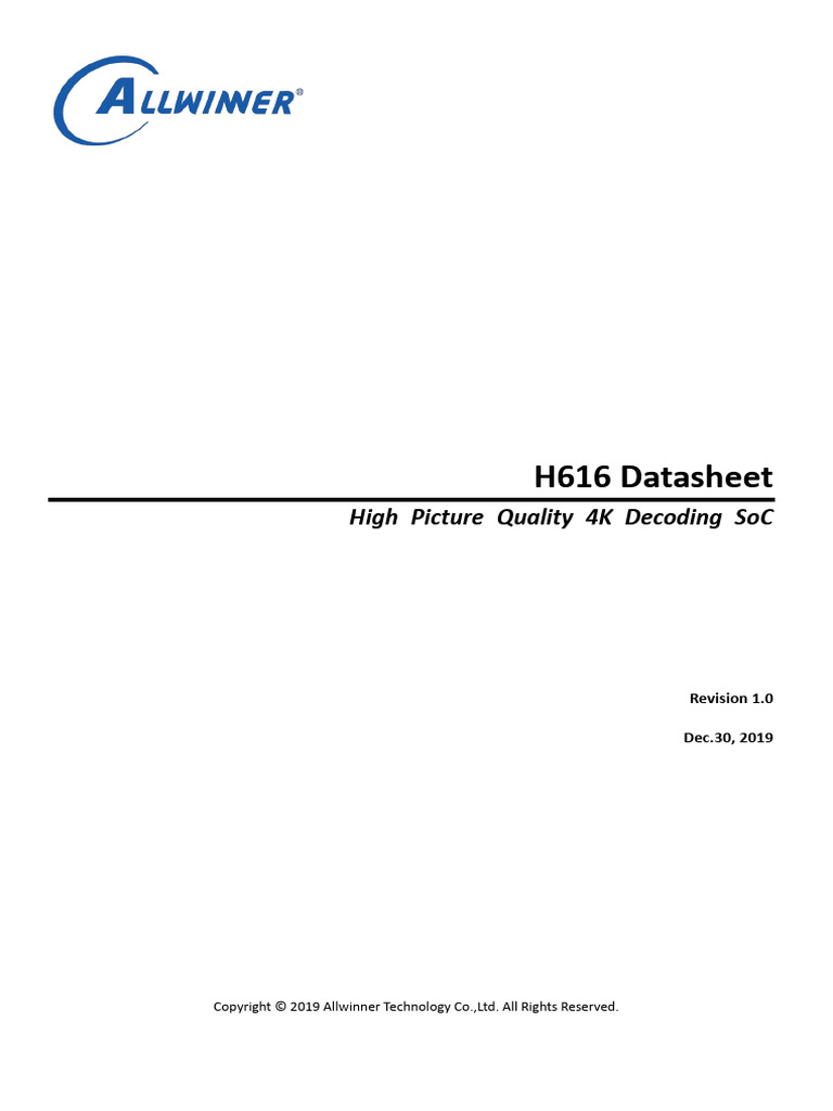 H616 Datasheet V1.0 Cleaned | PDF | Flash Memory | License