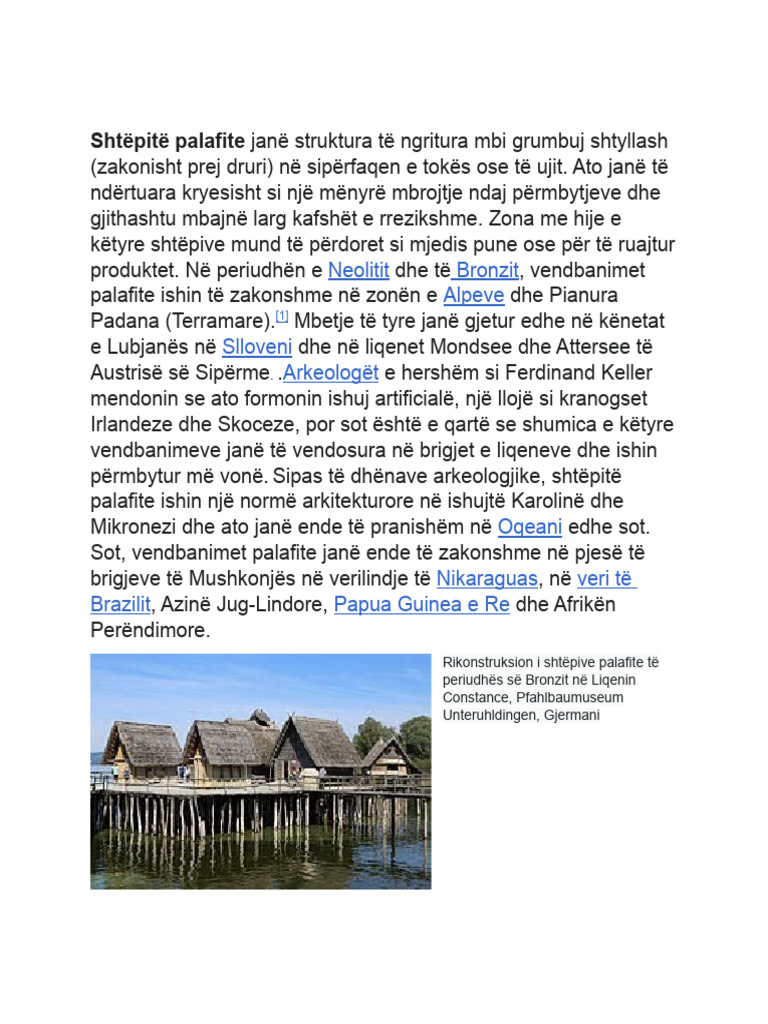 Shtëpitë Palafite | PDF