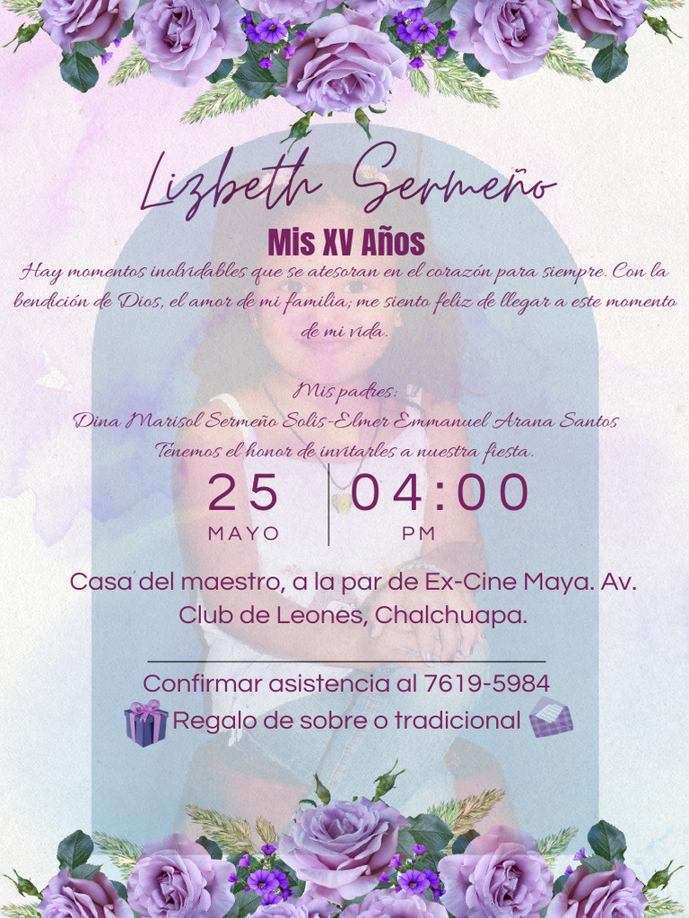 Invitación a los XV de Lizbeth | PDF