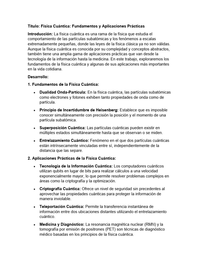 Fisica Cuantica | PDF | Mecánica cuántica | Física