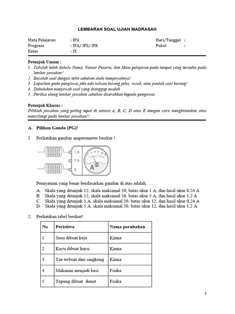 Siap Soal Um Ipa | PDF