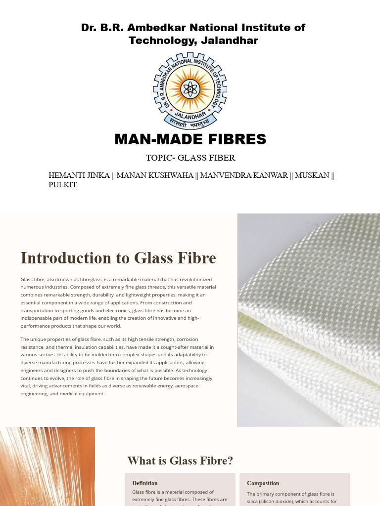 Introduction-to-Glass-Fibre Final | PDF | Fiberglass | Glasses
