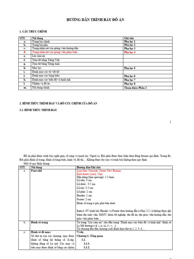 Huong Dan Trinh Bay Project KT TSL 4-2024 | PDF
