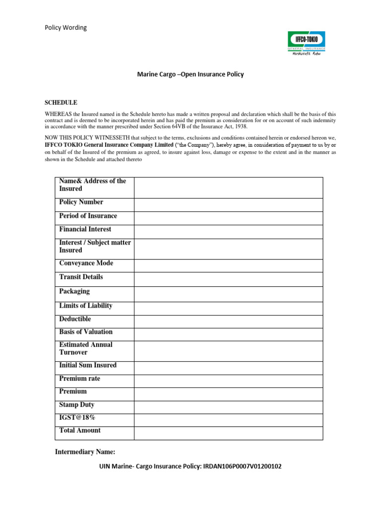 ITGI Policy | PDF | Insurance | Indemnity