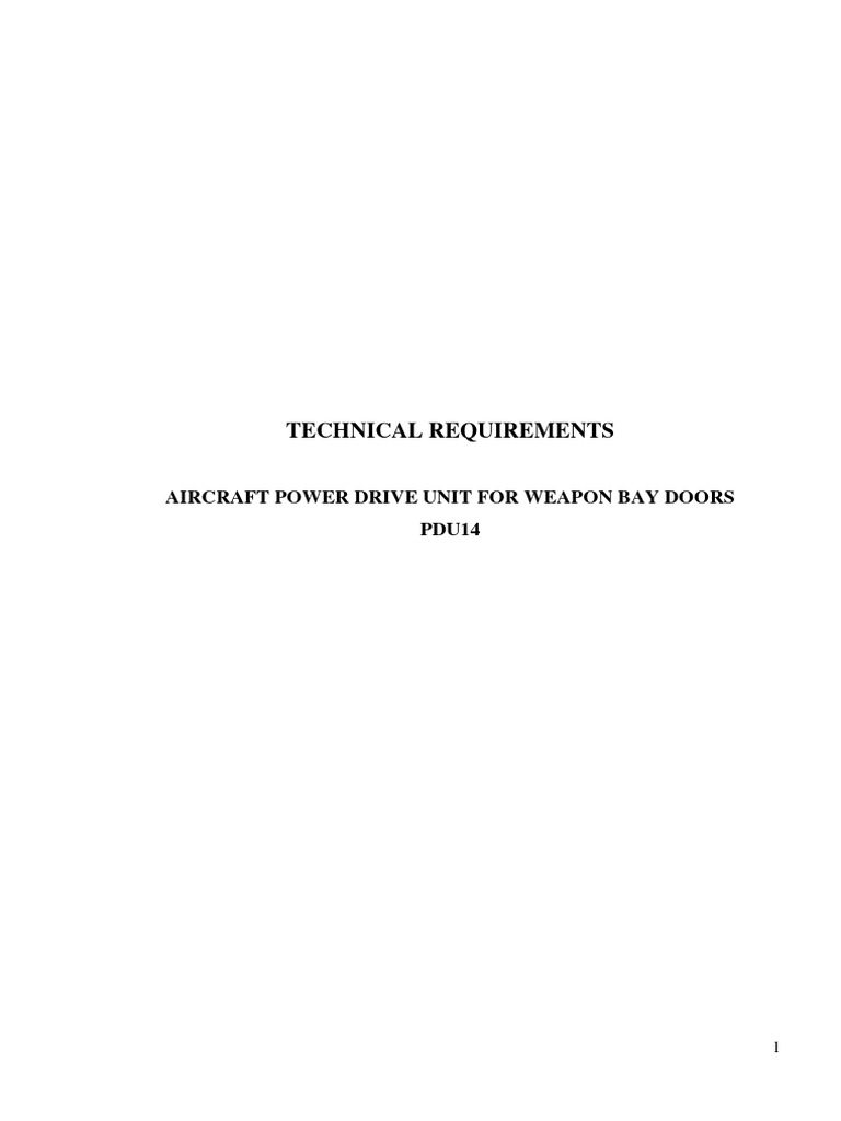 Aircraft PDU14 Technical Specification | PDF | Specification (Technical ...