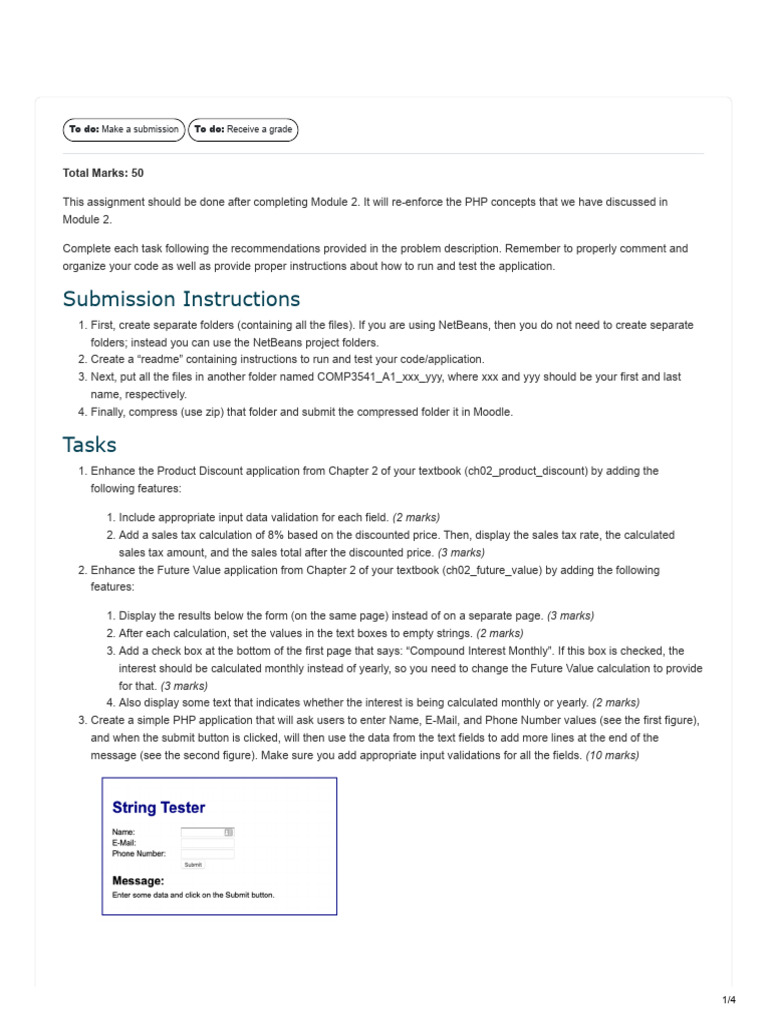 Assignment 1 Dynamic Web Application Using Php Pdf Software Development Computing