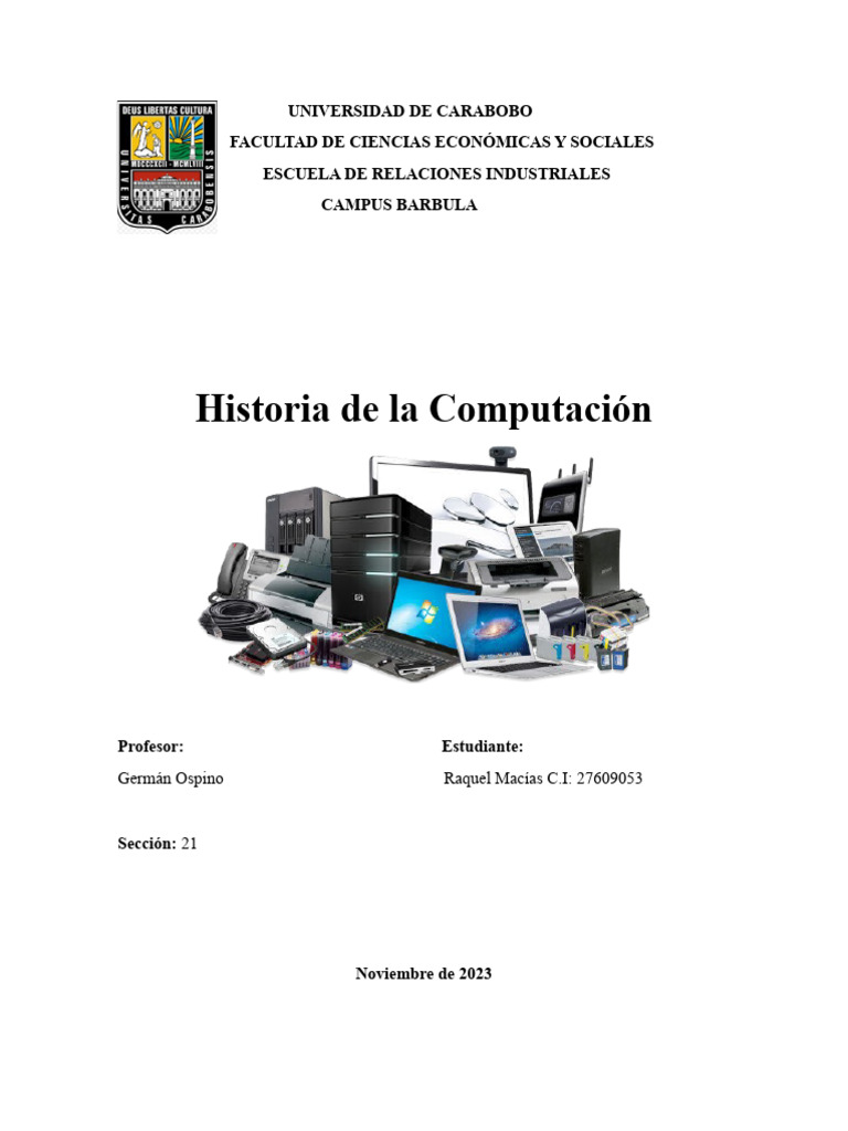 Historia de La Computacion | PDF | Microprocesador | Microcomputadoras