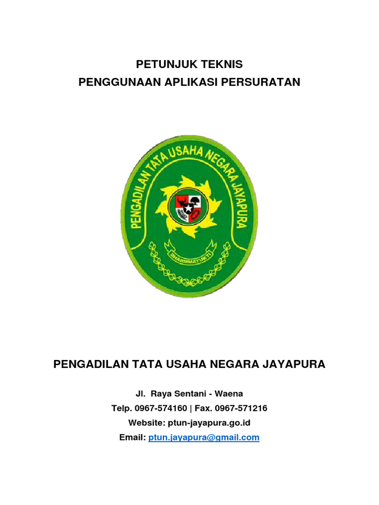 Petunjuk Teknis Penggunaan Aplikasi Persuratan | PDF | Bisnis | Komputer