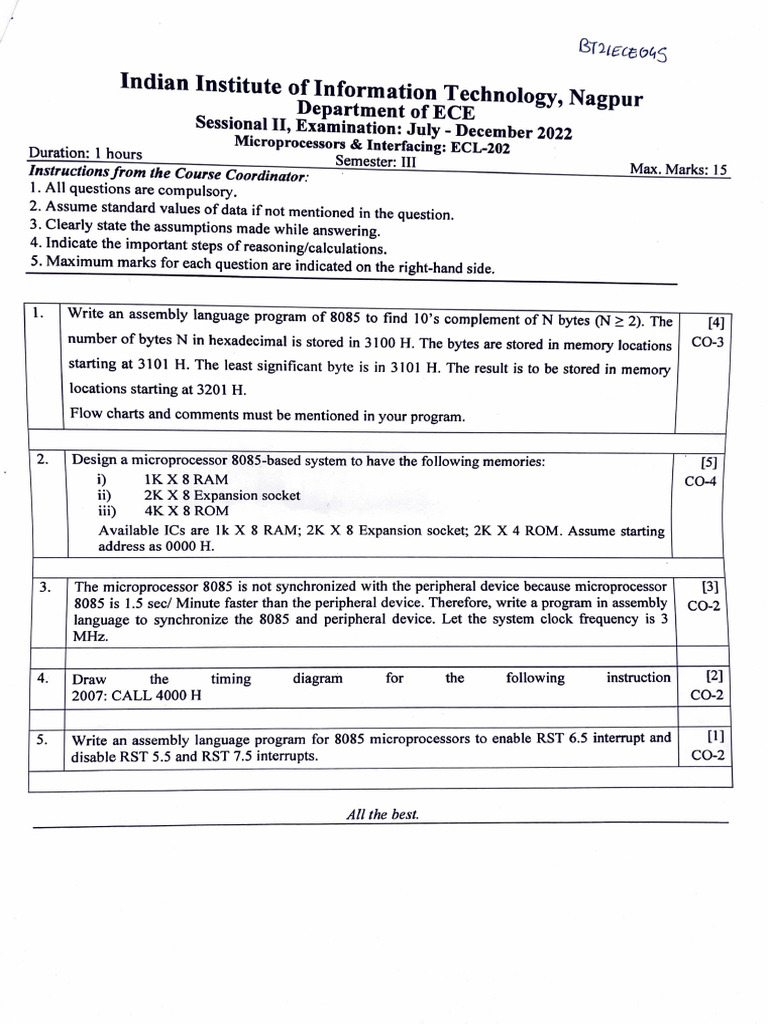 22ECL202S2 | PDF | Computer Architecture | Computing