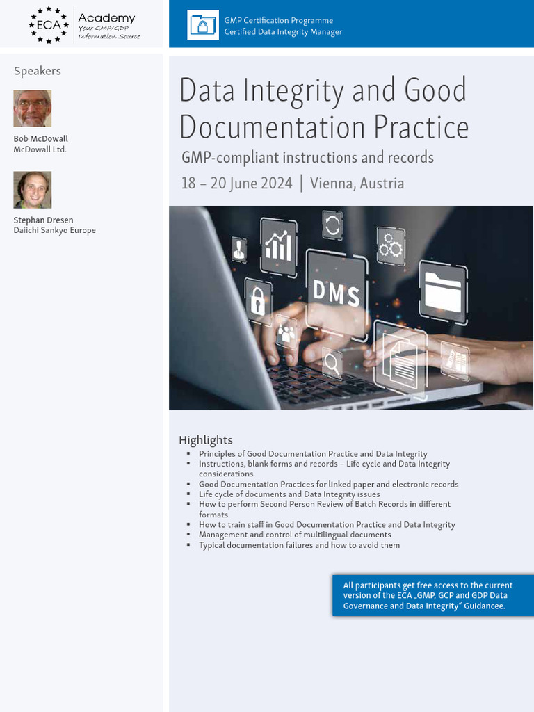 ECA Data Integrity Good Documentation Practice | PDF | Receipt | Accounts Payable
