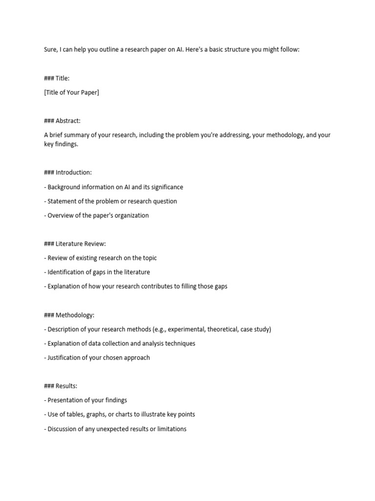 AI Research Paper Structure Guide | PDF