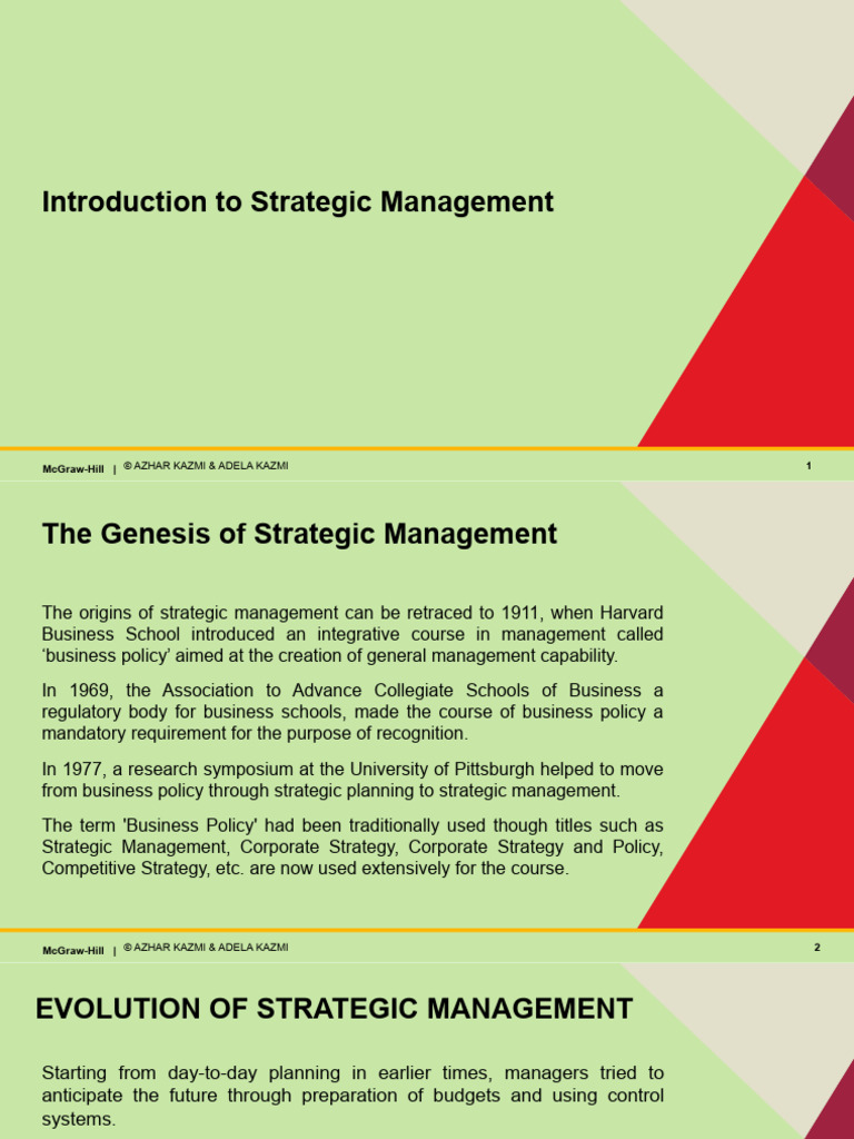 Evolution of Strategic Management | PDF | Strategic Management ...
