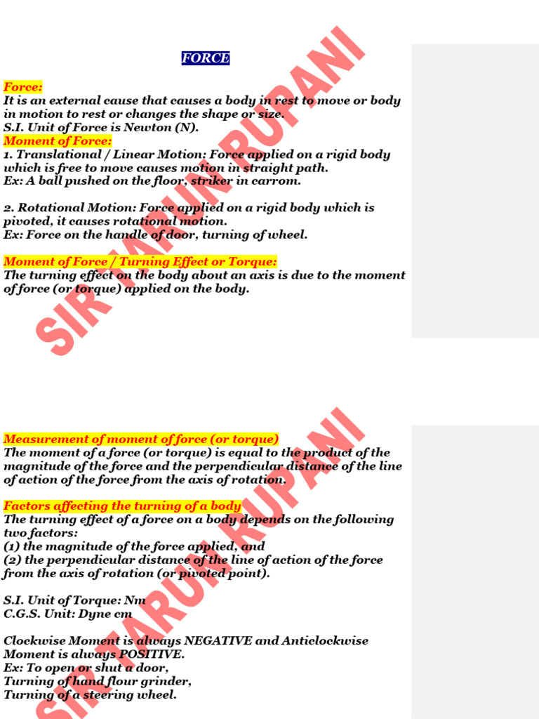Understanding Force and Machines Concepts | PDF | Refraction | Refractive Index