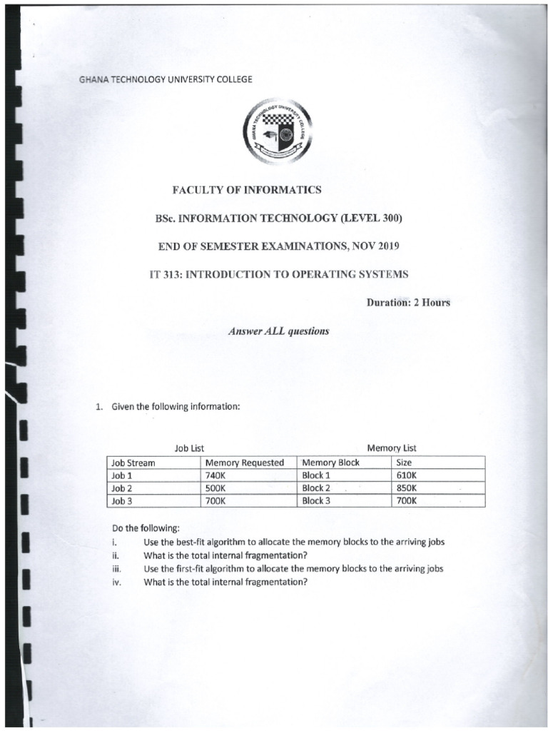 It 313 Introduction To Operating Systems 02 | PDF