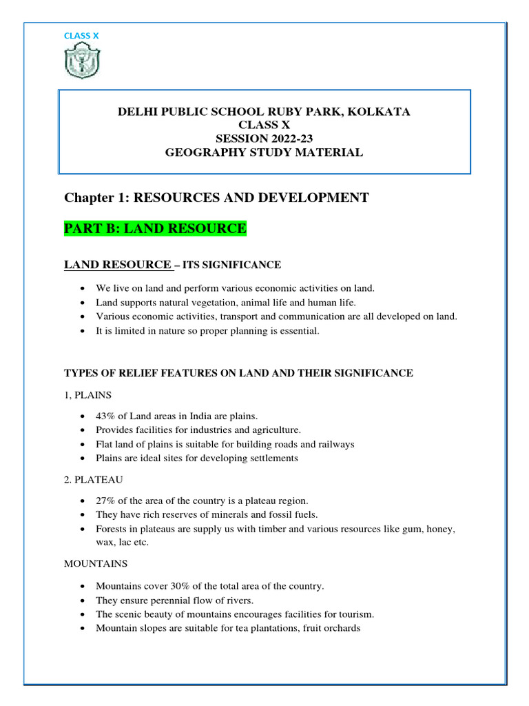 Understanding Land Resources in India | PDF | Soil Fertility | Agriculture