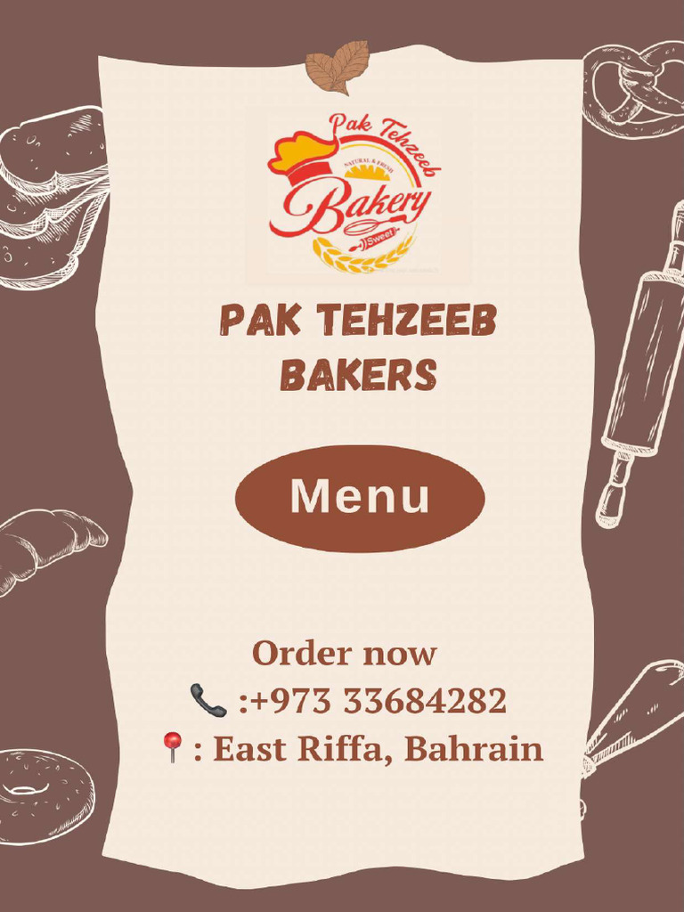 Pak Tehzeeb Menu | PDF