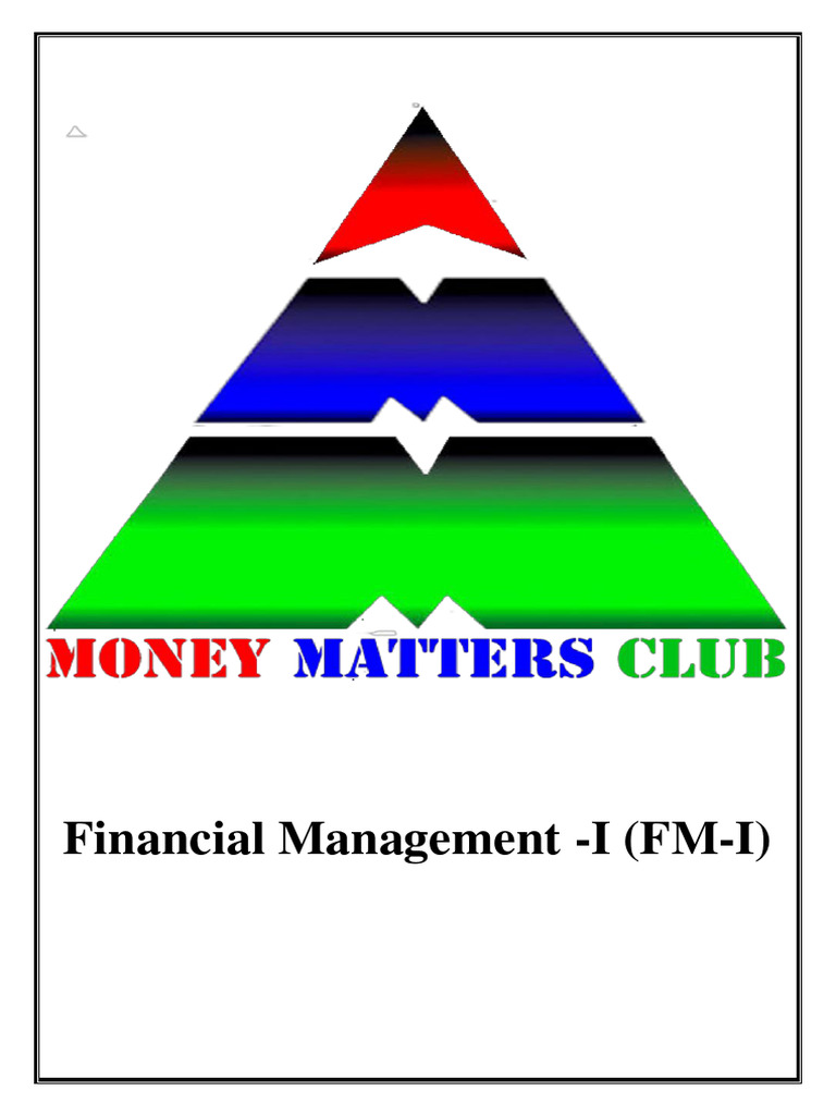 FM-1 Notes-1 (MMC) | PDF | Financial Markets | Financial Risk